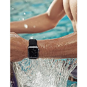 GBPOOT 5 Packs Nylon Stretch Band Compatible with Apple Watch Band,Adjustable Soft Sport Breathable Loop for Iwatch Series 8/7/6/5/4/3/2/1/SE,38mm 40mm 41mm,06 Color