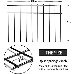 Garden Fence 15 Pack, Rustproof Wire Dog Fences for Yard, No Dig Fence Panel Animal Barrier 20x10-inch, Decorative Metal Fencing Rabbits Fences, Garden Fencing for Landscape Patio Outdoor Décor
