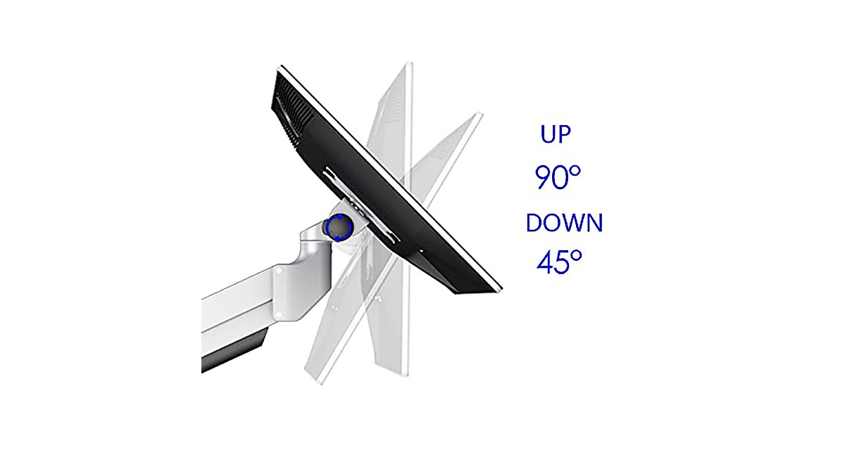CRUHRE Quad Monitor Stand - Adjustable Height Arm Mount