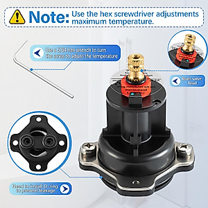 GP76851 Mixer Cap and GP500520 Pressure Balancing Unit, Compatible with Kohler GP77759 Mixer Cap, Shower Cartridge Replacement Valve Repair Kit, for Rite-Temp and 1/2" Shower Valve