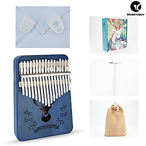 CloudyPeak Kalimba 17 Key Portable Mbira Finger Piano, Kalimba with Protective Box,Tune Hammer and Study Instruction, Thumb Piano for Kids Adult Beginners Professional