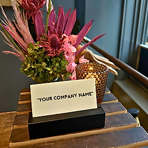 Gardna 20 Pack 4 X 1 X 1 inches Black Wood Place Card Holders, Premium Beech Wood Table Number Holders for Weddings, Parties, Events, Table Sign Holders, Photos, Menu Cards, and Displays