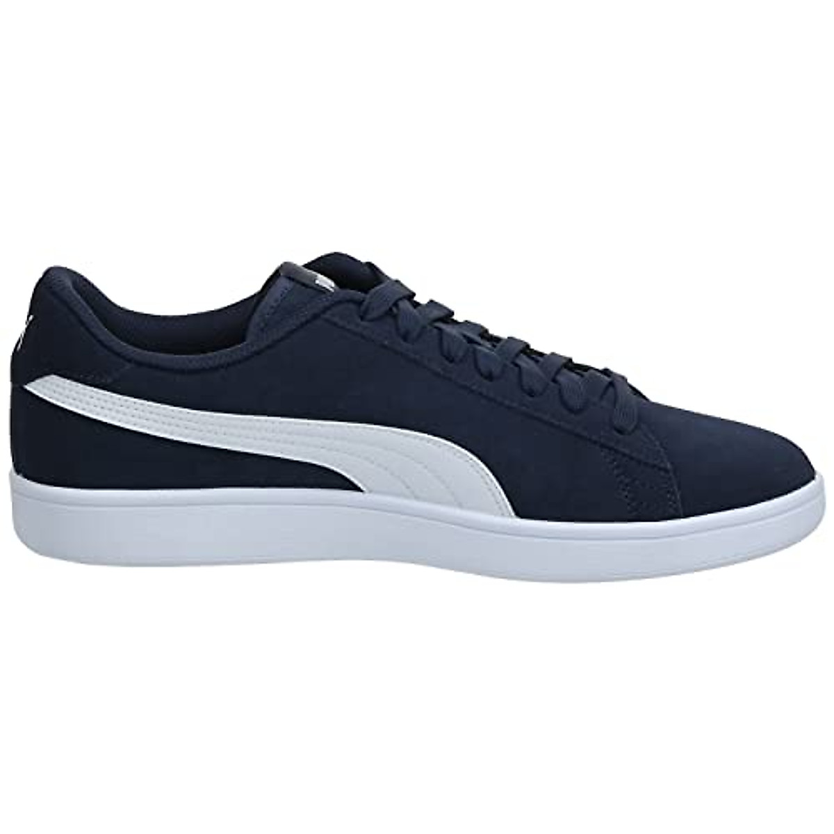 PUMA Mens Smash V2 Sneaker, Peacoat-PUMA Mens White, 9.5