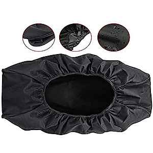 Deluxe Heavy Duty Winch Cover, Waterproof and Dust-Proof Winch Protective Cover with Elastic Band, Winch Protection Cover Fits Most Electric Winches from 8,500 to 17,500 Lbs