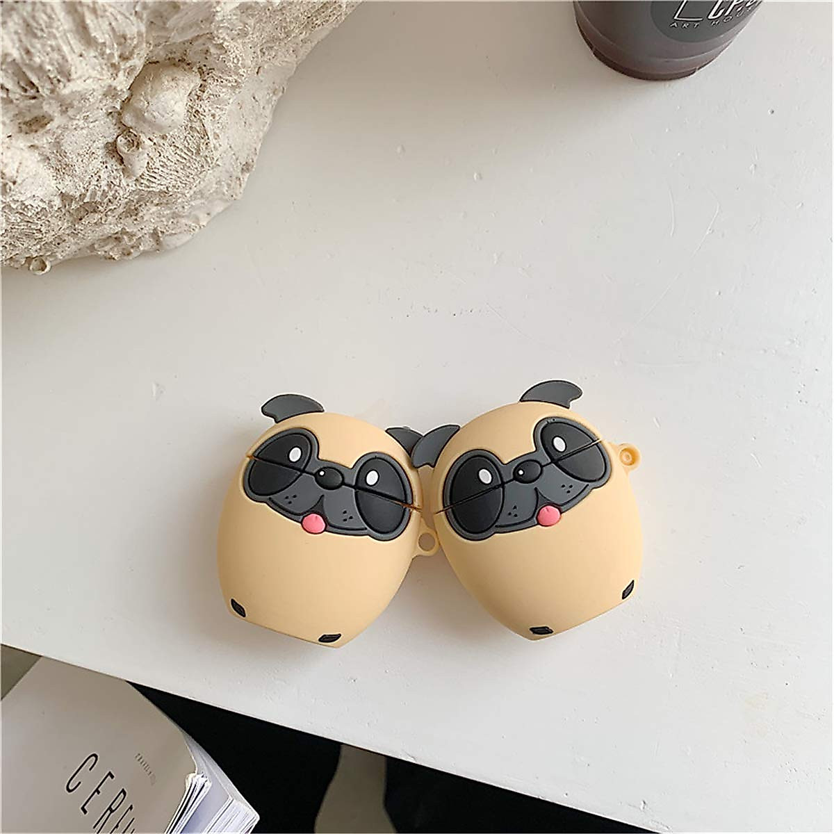 Lupct Cartoon Case for AirPod Pro 2019/Pro 2 Gen 2022 Cover Cases Cute Funny Cool for Boys Teen Girls Girly Kids Fun Unique Character 3D Animal Kawaii Pretty for AirPods Air Pods Pro (Red Lip Dog)