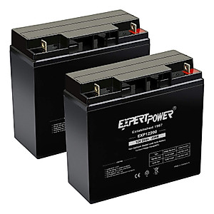 (2 Pack) ExpertPower 12 Volt 20 Ah Rechargeable SLA Battery [EXP12200]