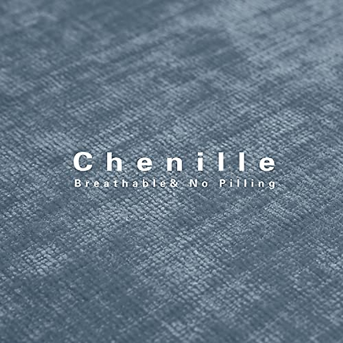 RYONGII 82.7" Convertible Sectional Sofa Chenille L Shaped Retro Couch with Chaise Reversible 4-Seat Sofa Sectional Couch Sets for Apartment, Machine Washable Cover,Easy to Assemble, Light Blue