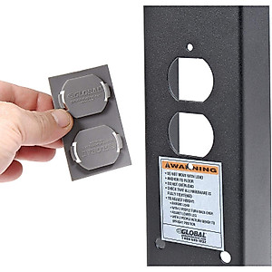 Global Industrial Adjustable Height Leg For 30" Bench, 29" to 35", Black