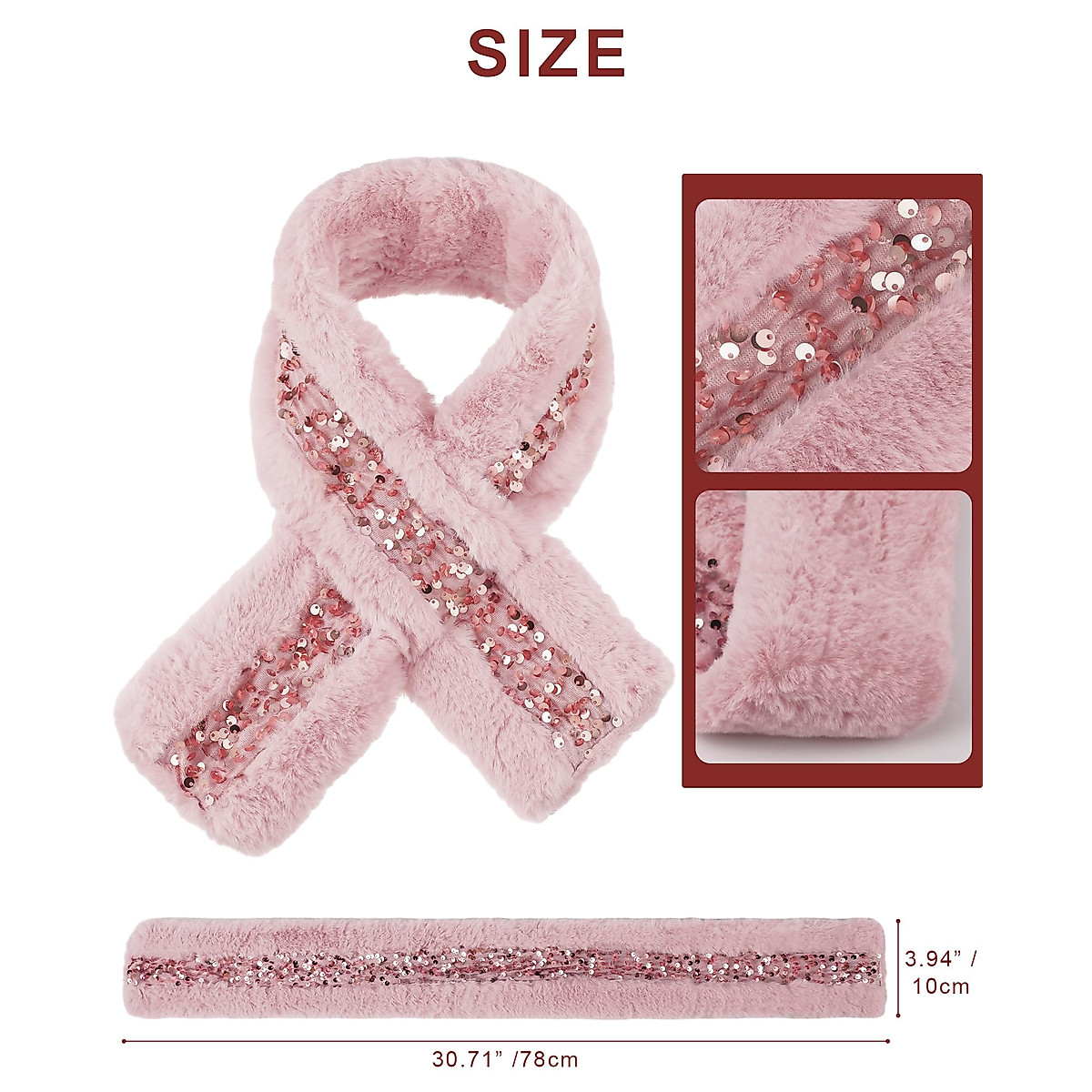 Liitrsh 2 Sets Girl's Winter Knit Hat Scarf Gloves Set Warm Fleece Lined Pom Pom Hat Scarf Gloves for Teens Pink Purple