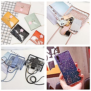 HYANG Holographic Star Transparent PVC Super Clear Holographic Vinyl Faux Leather Sheets 1 Roll 12"X47" (30cmX120cm) for DIY Bows Earrings Bags DIY Crafts Making