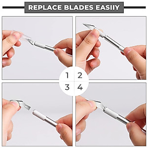 DIYSELF 23 Pack Scrapbooking Tools, Exacto Knife Craft Knife Precision Carving Hobby Knife Kit, 20 Spare Art Knife Blades for Art, Scrapbooking, Stencil