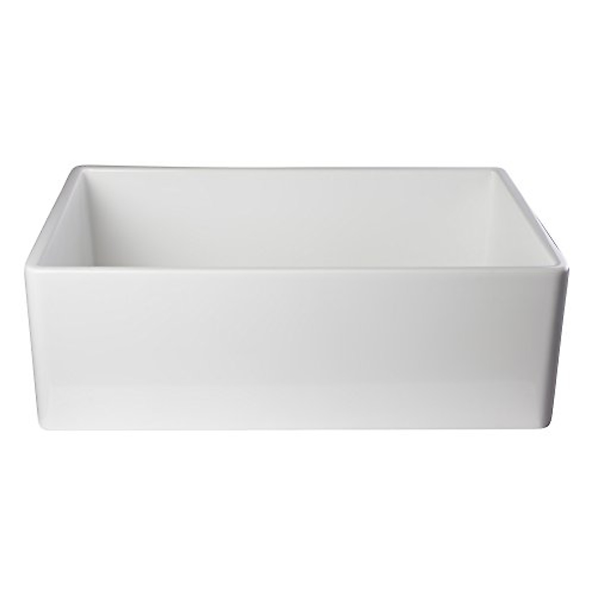 ALFI brand AB510 30-Inch Contemporary Smooth Fireclay Farmhouse Kitchen Sink, White