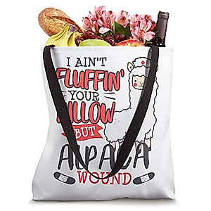 Wound Care Nurse Alpaca Funny Llama Pun Saying Gift Tote Bag