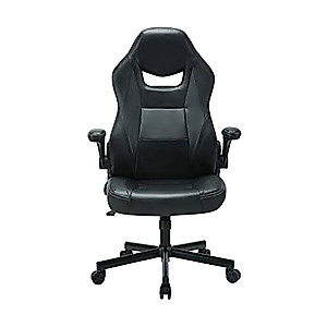 Ergonomic Office Chair,Adjustable Swivel Home Office Desk Chair, Leather Office Chair with Armrest Computer Chair for Heavy People,Comfortable Home Executive Office Chair(Black)