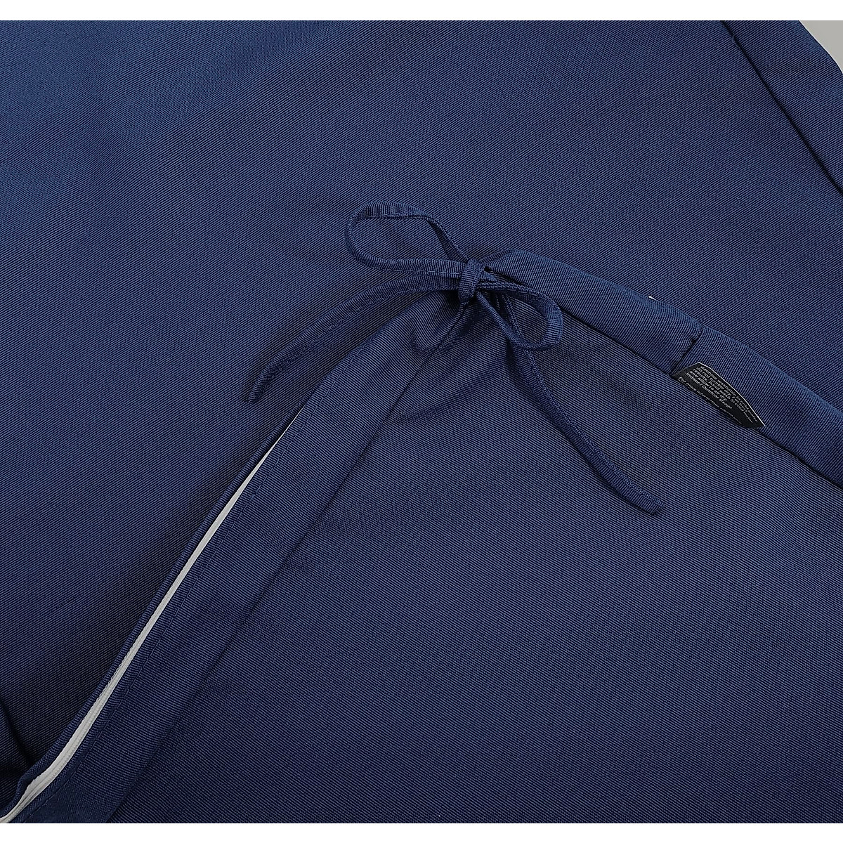 COUCHPATITO Water Resistant Outdoor Durable Canvas Polyester Fabric Patio Chair Bench Cushion Covers with Ties (2 Covers Pack) (Navy Blue, 48"x18"x3")