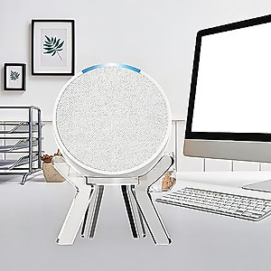 HeyMoonTong Smart Speaker Table Stand - Acrylic Decorative Holder for Echo Pop and Apple Homepod Mini, Exquisite Desktop Decorative Accessories for Office/Room (Clear)