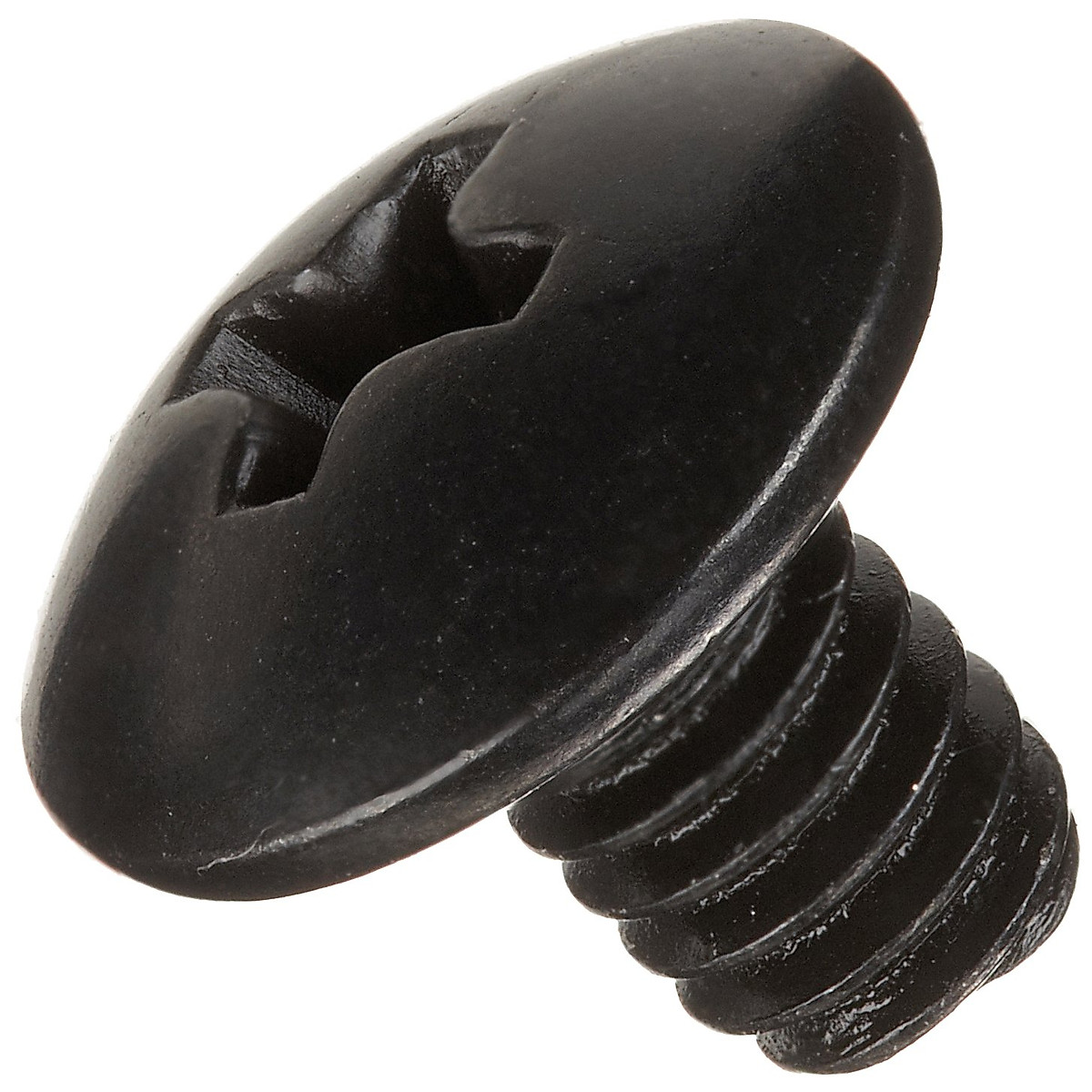 Small Parts 0804MPTB Steel Truss Head Machine Screw, Black Oxide Finish, Meets ASME B18.6.3, #2 Phillips, #8-32 Thread Size, 1/4" Length, Fully Threaded, Imported (Pack of 100)