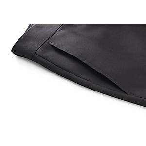 MOGU Mens Casual Dress Suit Slim Fit Stylish Blazer Coats Jackets US Size Blazer 38/Pants 34 Black