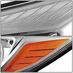 DNA Motoring Chrome amber HL-OH-FF12-CH-AM Headlight Assembly (Driver & Passenger Side)