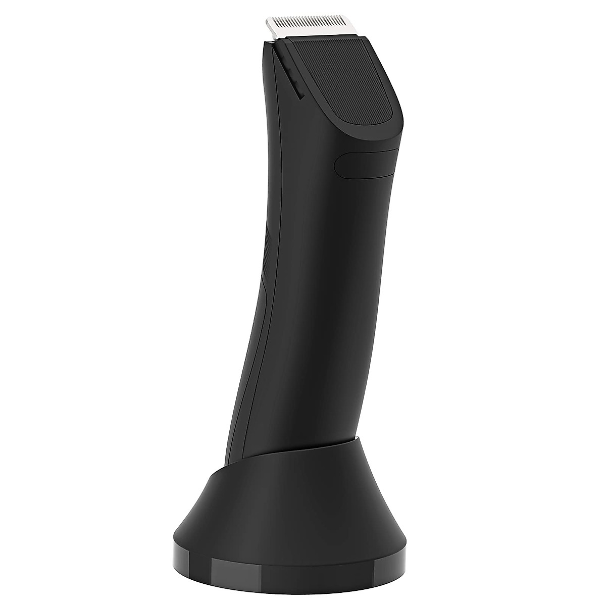 Te-Rich Body Groin Hair Trimmer for Men, Replaceable Ceramic Blade Heads, Waterproof Wet & Dry Clippers, LED Light and Standing Dock, Ultimate Male Hygiene Razor and Electric Body Shavers for Balls