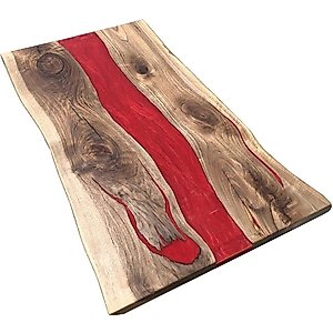Epoxy Table, Epoxy Resin River Table, Live Edge Wooden Table, Natural Wood,Dining table, Natural Epoxy Table, Resin Table 54x27 inch
