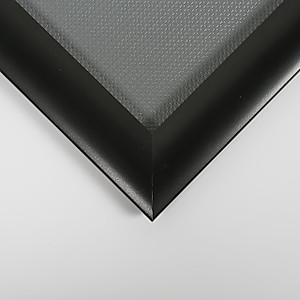 M&T Displays Snap Poster Frame 1.77" Aluminum Profile Front Loading Wall Mounting Photo Picture Document Certificate Sign Holder Mitered Corner Anti Glare Cover (Black, 40x60 in)