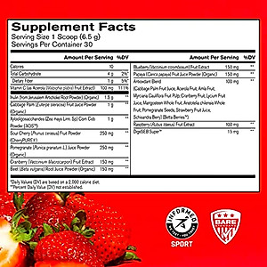 BARE PERFORMANCE NUTRITION, BPN Strong Reds Superfood Powder, Digestive Enzymes, Antioxidants, Improved Natural Energy, 30 Servings, Strawberry