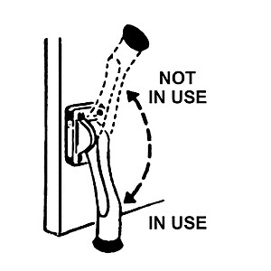 QCAA Solid Brass Drop Down Door Stop, 4", Oil Rubbed Bronze US10B, 1 Pack