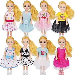 20 Sets 6 inch Chelsea Doll Clothes Accessories 15 Dresses 5 Outfits for Kids Christmas Birthday Gifts