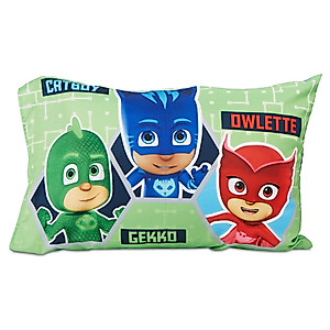 PJ Masks Time to Save The Day 4 Piece Toddler Bedding Set – Includes Comforter, Sheet Set – Fitted and Top + Reversible Pillow for Boys Bed, Blue