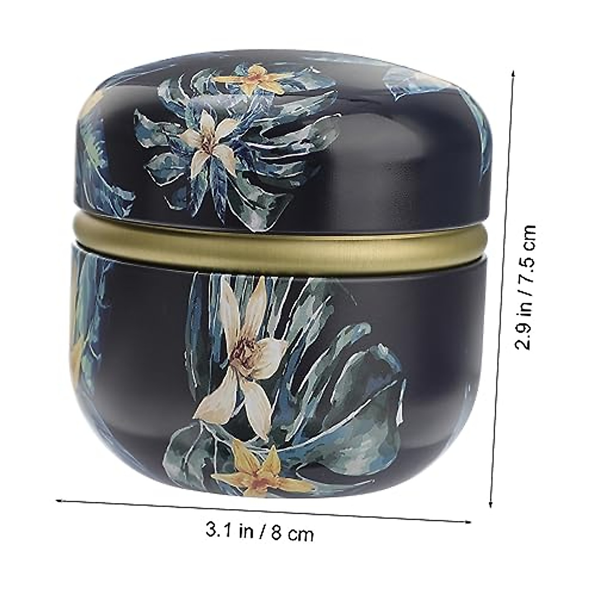 HEMOTON Tea Storage 2pcs tea pot wrought iron tea canister metal tin can Tea Bag Holder