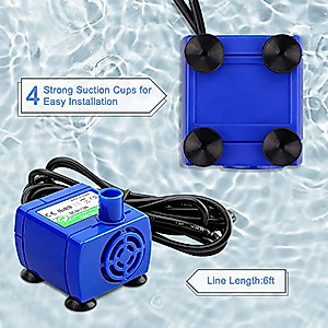 Comsmart Pet Water Fountain Pump, Upgraded Auto Power Off Cat Fountain Pump Replacement, Cat Fountain Water Bowl Inside Replacement Motor DR-DC160 for Pet Drinking Fountain Cat Dog Water Dispenser