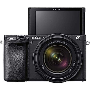 Sony Alpha A6400 4K Wi-Fi Digital Camera & 18-135mm Lens with 32GB Card + Battery & Charger + Case + Filters + Tripod + Flash + Telephoto & Wide-Angle Lens Kit