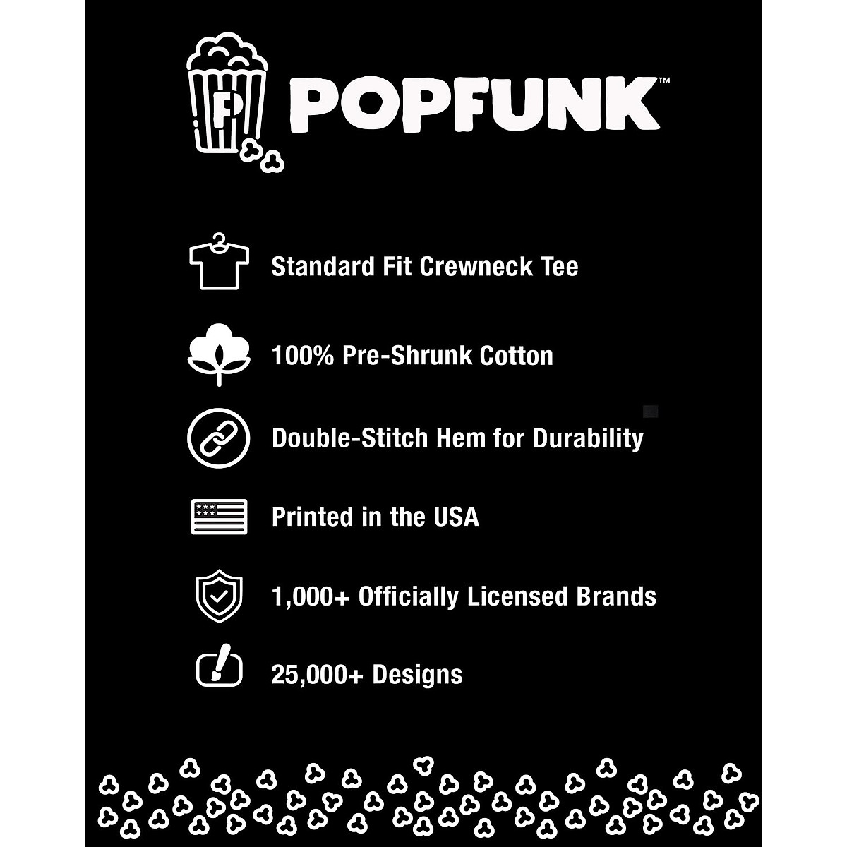 Popfunk Classic Ford Logo Unisex Adult T Shirt,Navy, X-Large