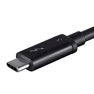 Monoprice USB & Lightning Cable - 0.5 Meter - Black | C18004GK Thunderbolt 3 (40 Gbps) USB-C Cable, Supports Data and Video Dual 4K@60Hz or 5K@60Hz Video Single-Cable Docking with Notebook Charging