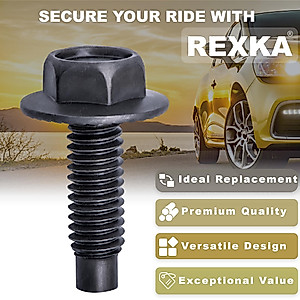 Rexka 10pcs 5/16"-18 X 1" Hex Washer Head Spin Lock Body Bolts