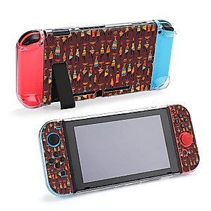African Women Protective Clear Case for Switch Game Controller Grip Cover Cute Printed