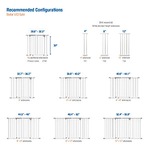 Perma Baby Gate Extension, White, 4” - Fits Standard Perma Safety Gates