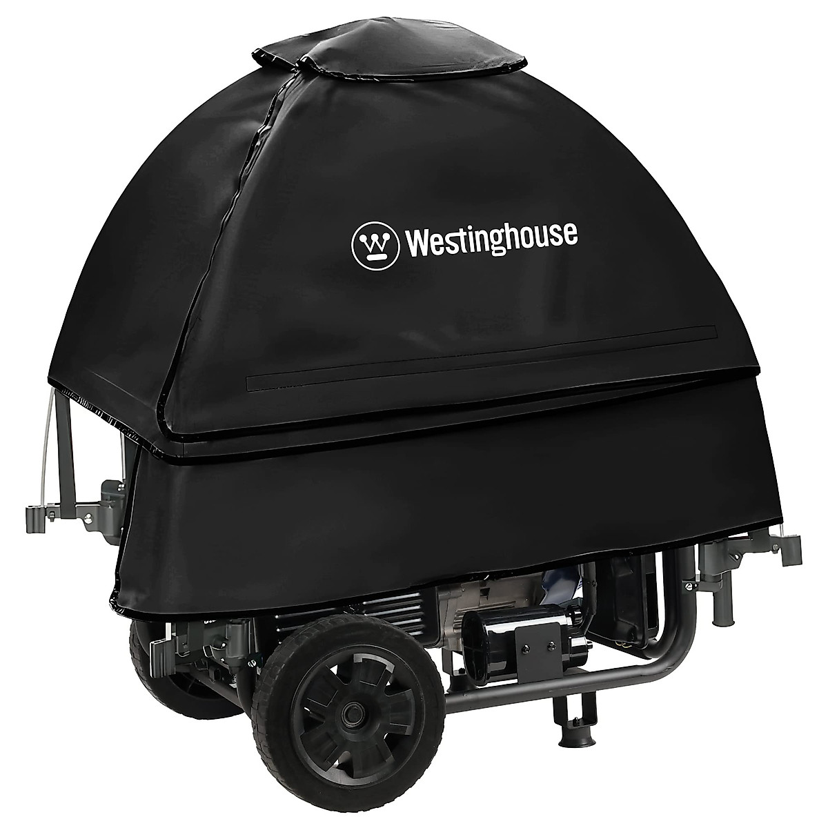 Westinghouse WGenTent Generator Running Cover for Open Frame Generators,Black + Westinghouse Outdoor Power Equipment WGen Generator Cover - Universal Fit For Portable Generators Up to 9500 Rated Watts