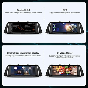 for BMW 5 Series F10 F11 (2013-2016) NBT Upgrade Radio Stereo Car Radio Qualcomm 665 (4GB + 64GB) Built-in 4G LTE GPS Navigation Wireless Apple CarPlay Android Auto10.25 inch Touch Screen 1920 x 720