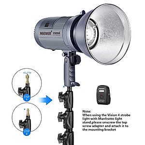 Neewer Vision 4 300W Li-ion Battery Powered Outdoor Studio Flash Strobe (1000 Full Power Flashes with 2.4G System, Trigger Included), Bowens Mount for Video Location Photography