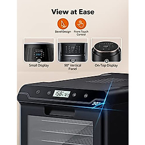 Food Dehydrator, PARIS RHÔNE Dehydrator Machine with 6 Stainless Steel Trays,72H Digital Timer, Temperature Control, Drop-Down & Viewing Door, for Jerky Fruit Meat Pet Treats Herbs and Yogurt