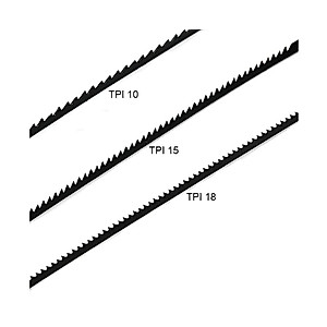 FOXBC 5 Inch Scroll Saw Blade Pin End, (10/15/18 TPI - 36 Pack)