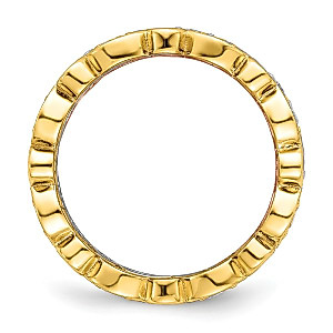 IceCarats 925 Sterling Silver Trio Cubic Zirconia CZ Stackable Rings Size 8