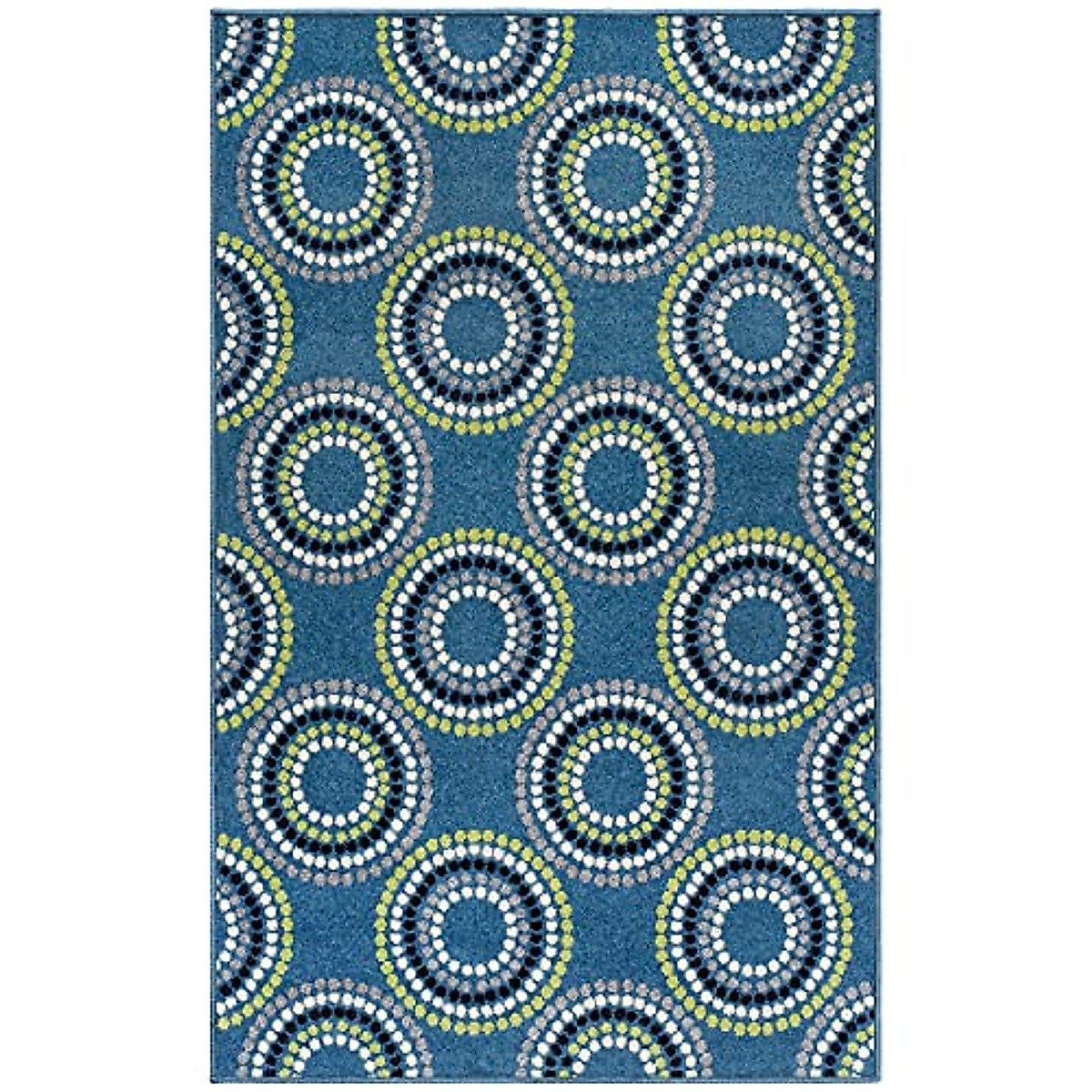Superior Burgess Collection, 6mm Pile Height with Jute Backing, Quality and Affordable Area Rugs, 6' x 9' Blue