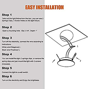 Facon 4.5Inch LED 12V RV Puck Light, Full Aluminum Recessed Mount Down Light, DLFST4-008, 12Volts Interior Light for RV Motor-Homes Camper Caravan Trailer Boat (3400K Warm White Light)