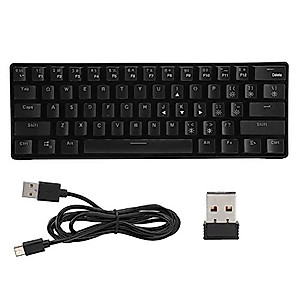 Gaming Keyboard, 9 Single Color Backlight Modes Mechanical Gaming Keyboard Ergonomic Design with 1850Mah Rechargeable Battery for Pc Gamer for Computer Laptop