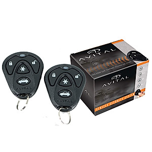 Avital 3100L 3100 1-Way Security System with Siren & Two 4-Button Remotes