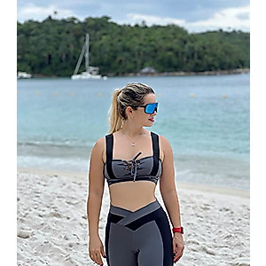 SCVCN Polarized Cycling Glasses Mountain Bike Glasses MTB Glasses Sports Sunglasses Men Women Bicycle Riding Glasses Biking Glasses TR90 Baseball Running Fishing Golf Sunglasses Cycle Glasses Blue