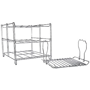 Kovot 3-Tier Oven Rack & Turkey Lifter Roasting Rack | Space Saving Collapsible Oven Rack For Multiple Roasting And Baking Tasks | Includes (1) Oven Rack & (1) Expandable Roasting Rack, Turkey Lifter